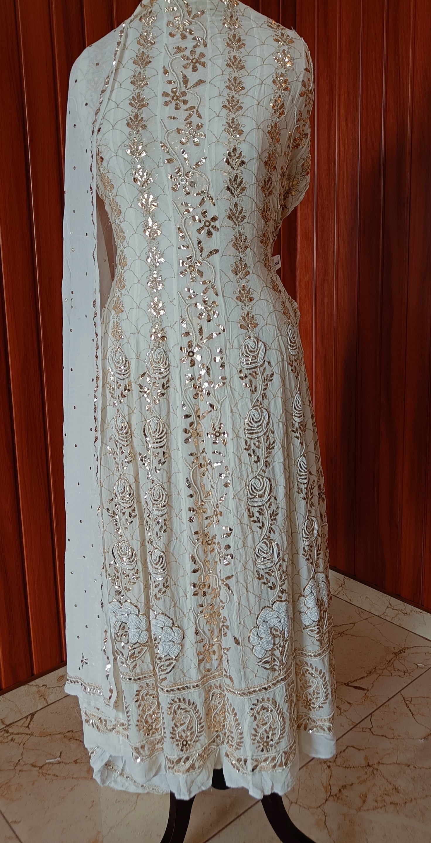 Ruhani Badla and Pearl Embroidered Anarkali Suit