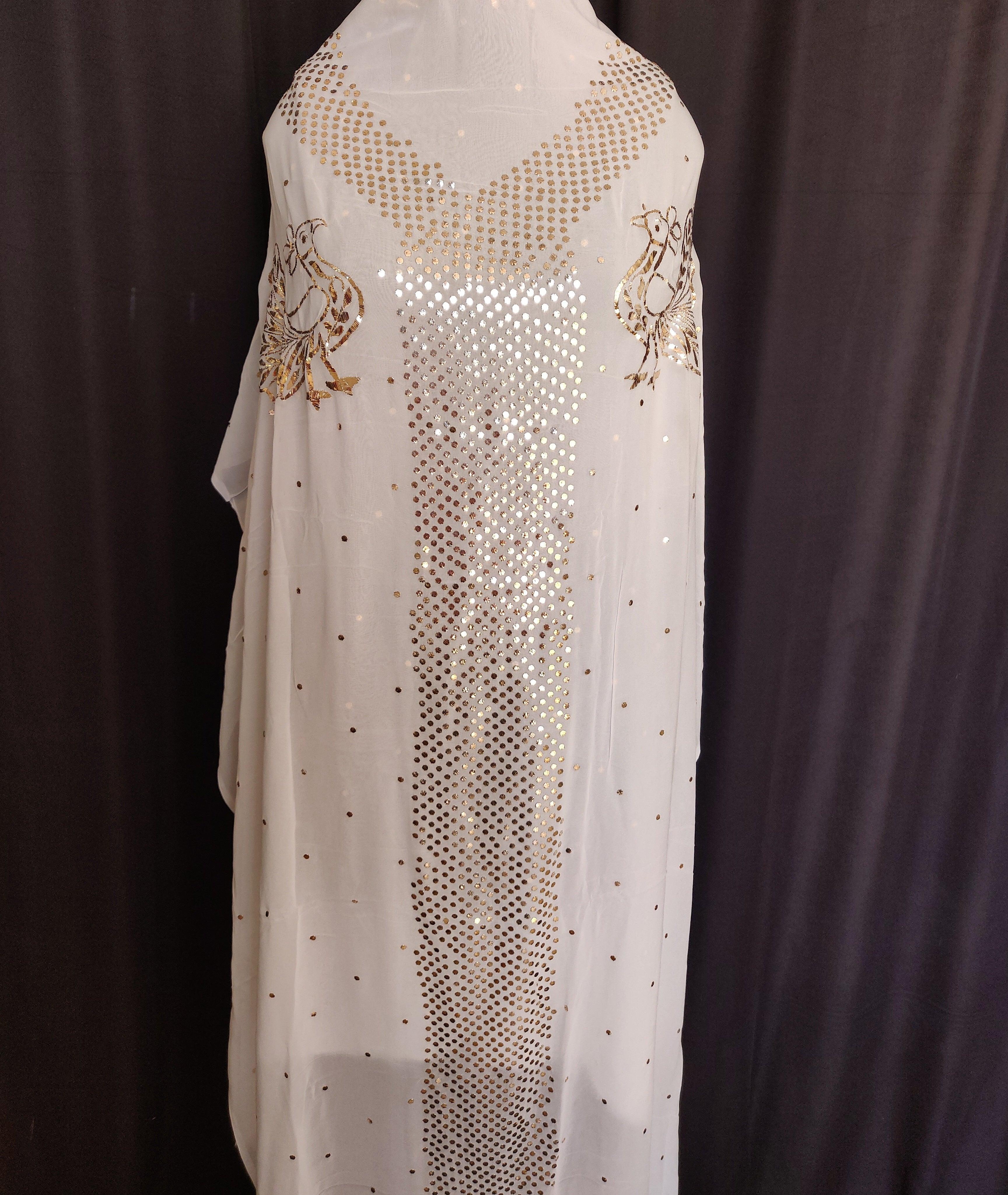 Designer badla work kaftan fabric